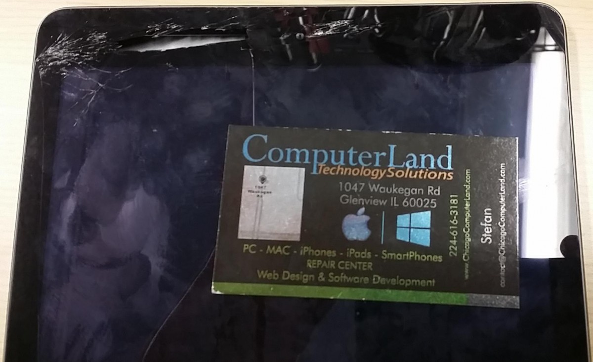iPad Air with cracked glass digitizer repair. | ComputerLand LLC